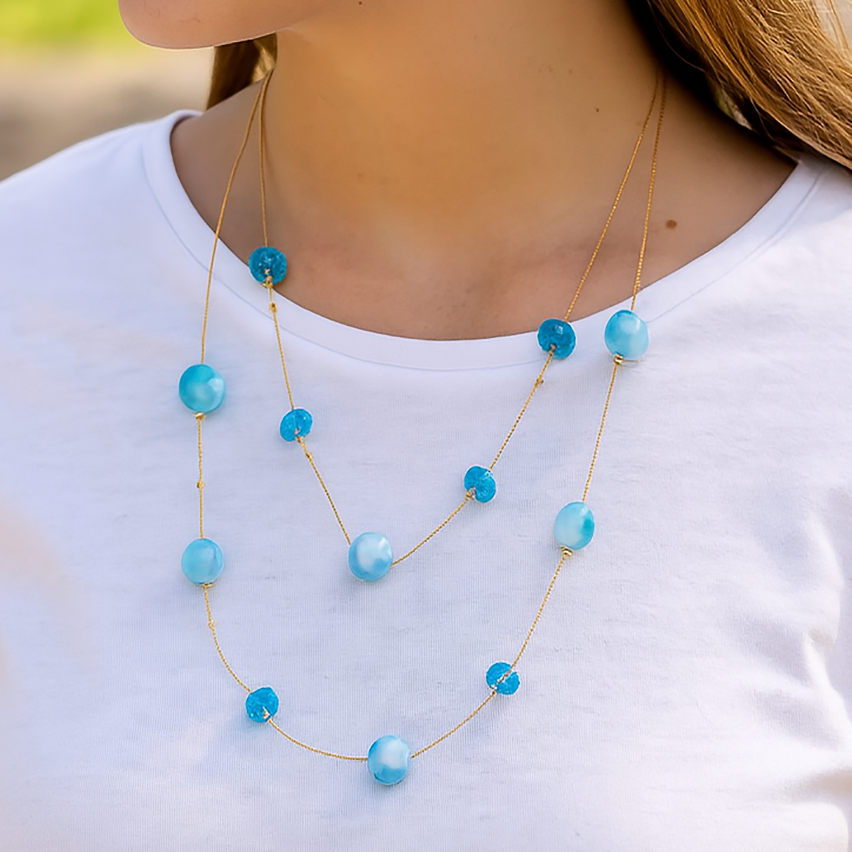 Dream Layered Bead Necklace – Yokos Fashion